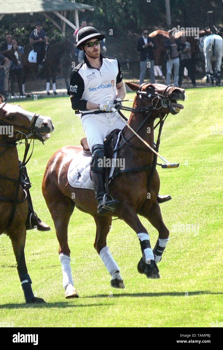 Rome, Prince Harry at the Roma Polo Club plays the Sentebale Isps Handa ...