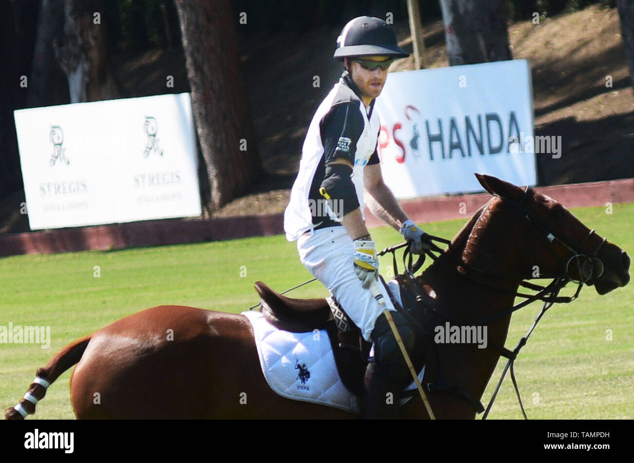Rome, Prince Harry at the Roma Polo Club plays the Sentebale Isps Handa ...