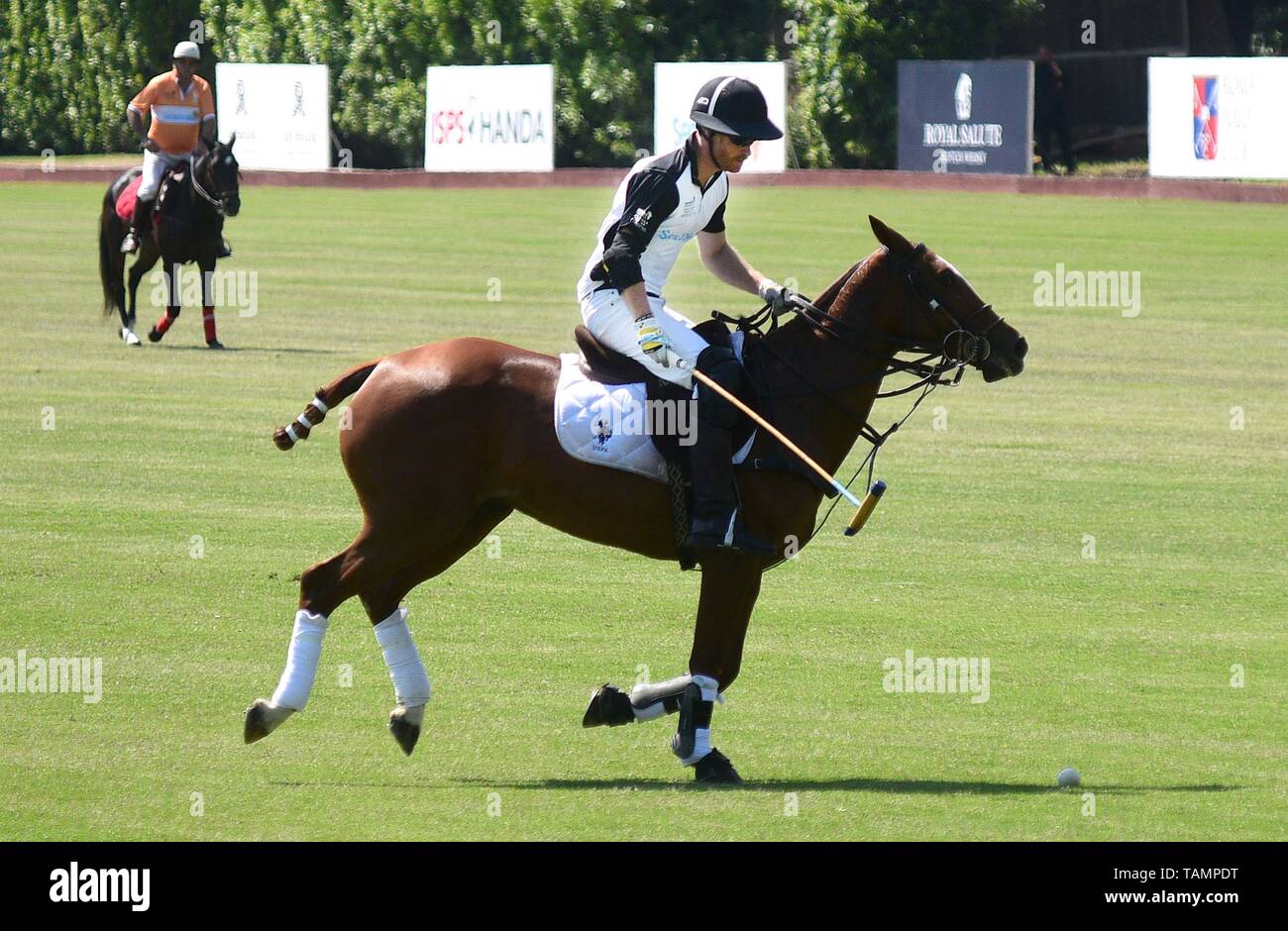 Rome, Prince Harry at the Roma Polo Club plays the Sentebale Isps Handa ...
