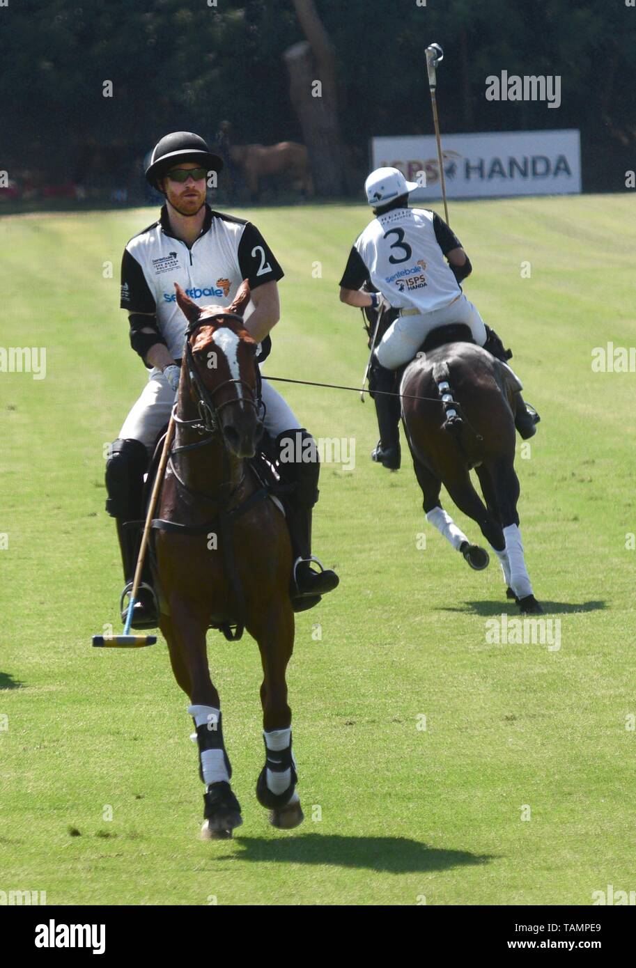 Rome, Prince Harry at the Roma Polo Club plays the Sentebale Isps Handa ...