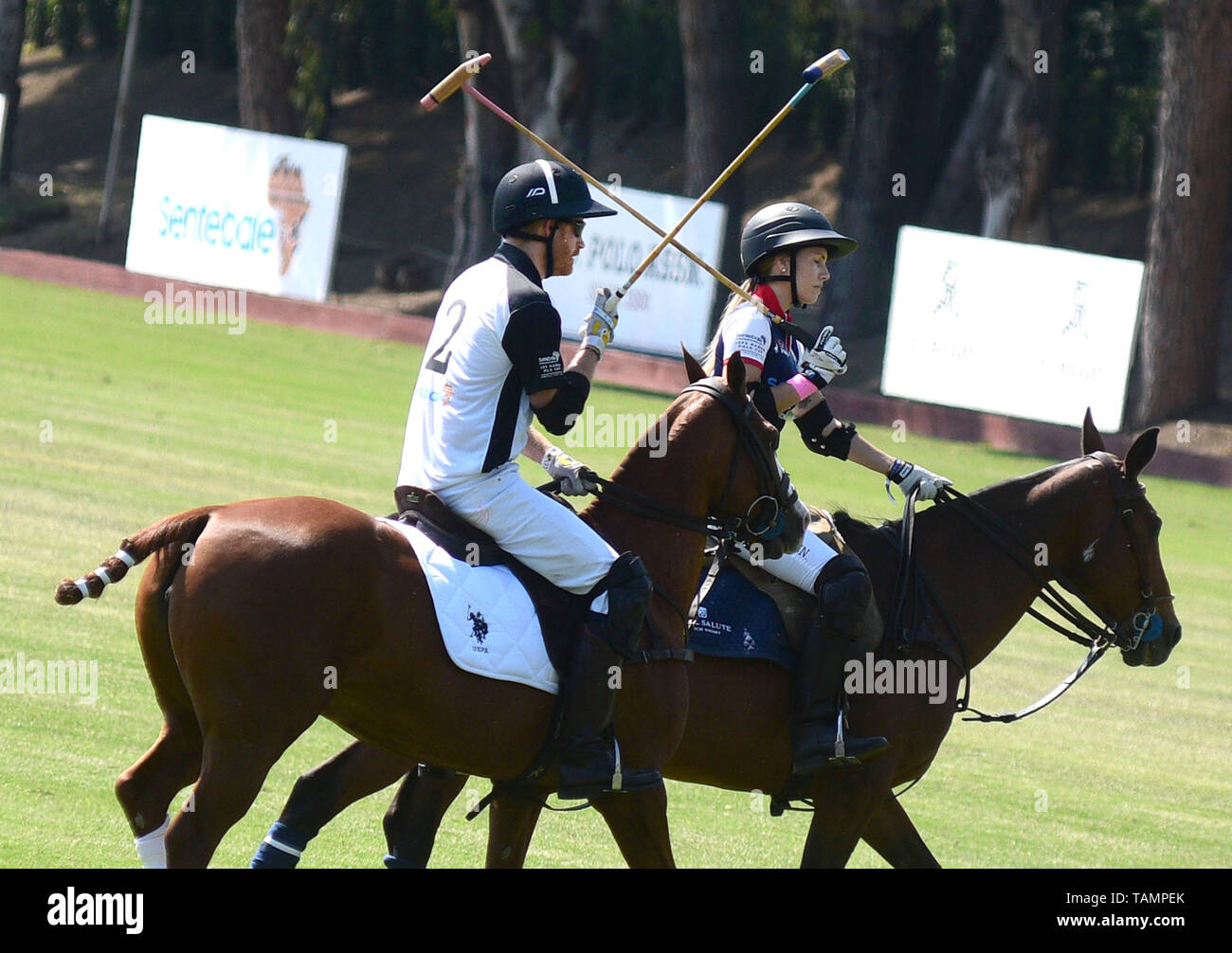 Rome, Prince Harry at the Roma Polo Club plays the Sentebale Isps Handa ...