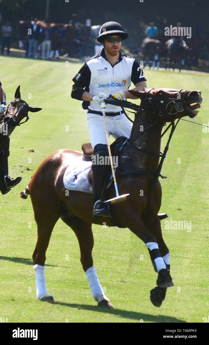 Rome, Prince Harry at the Roma Polo Club plays the Sentebale Isps Handa ...
