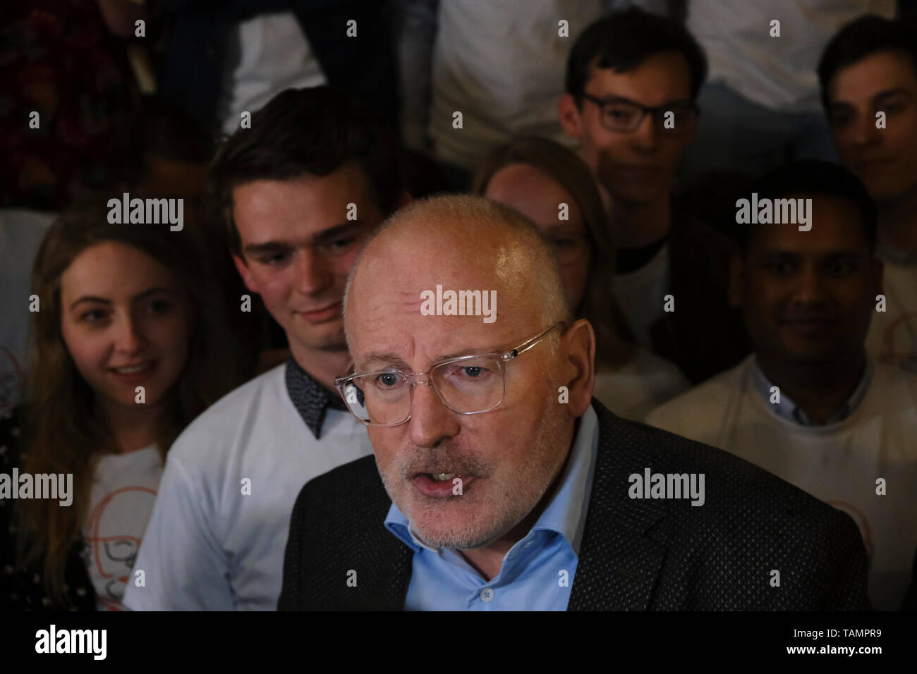 Brussels, Belgium. 26th May, 2019. Frans Timmermans, lead candidate of ...