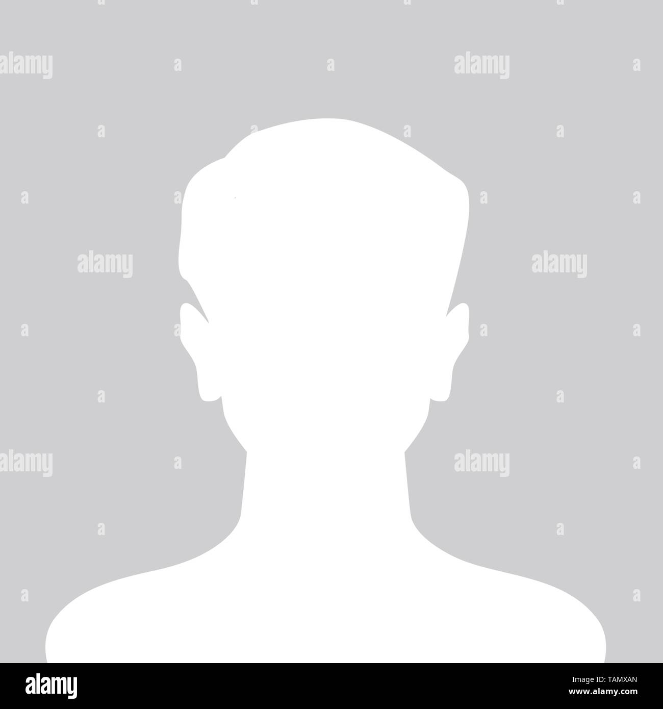 Person gray photo placeholder man silhouette on white background Stock ...