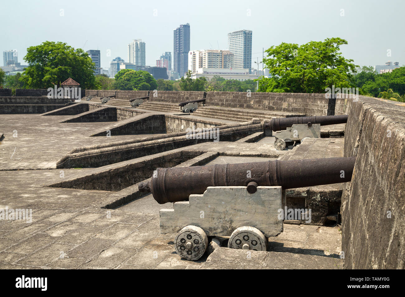 16th century build fortress Intramuros and cannons Stock Photo - Alamy
