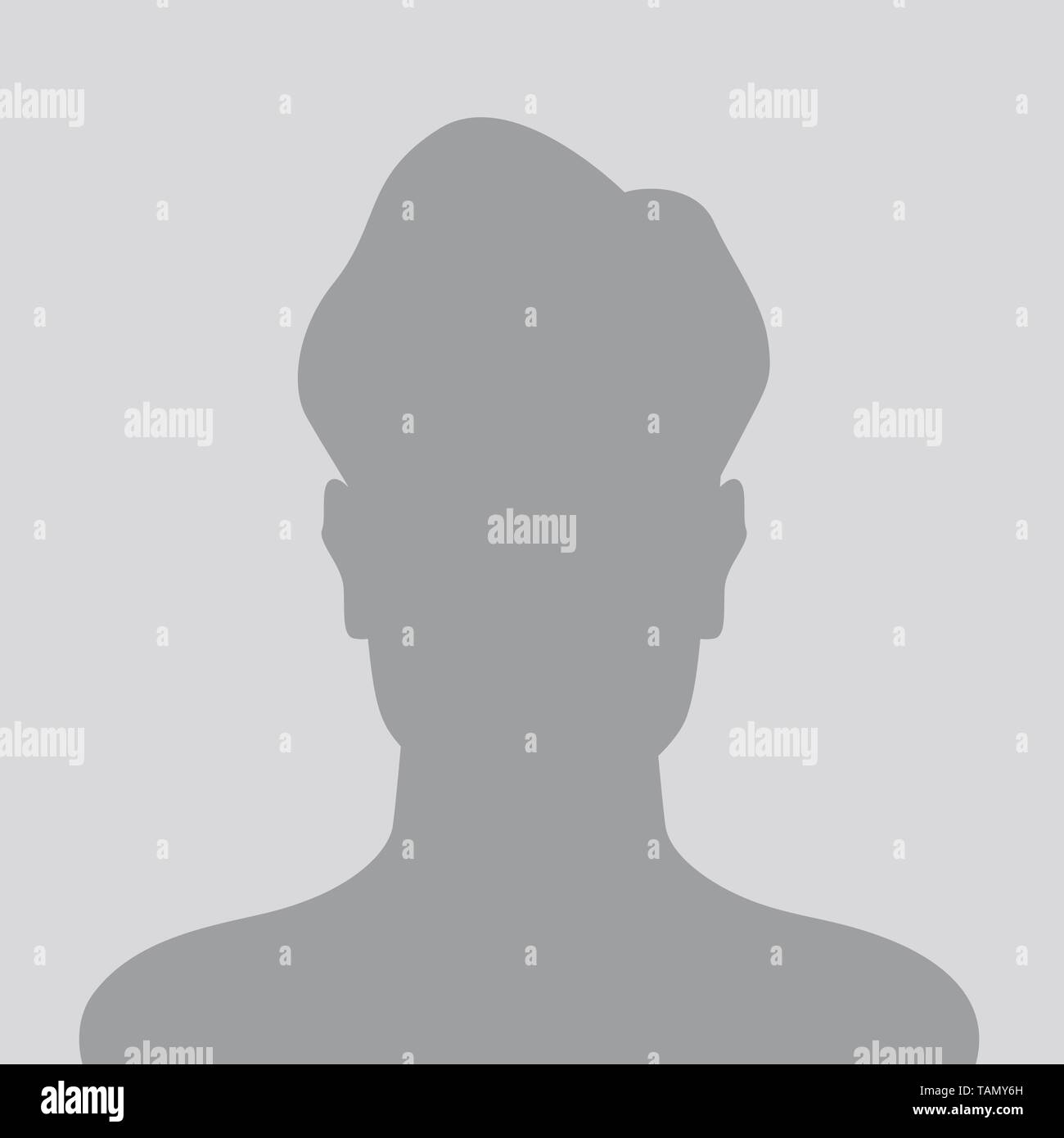 Person gray photo placeholder man silhouette on gray background Stock ...