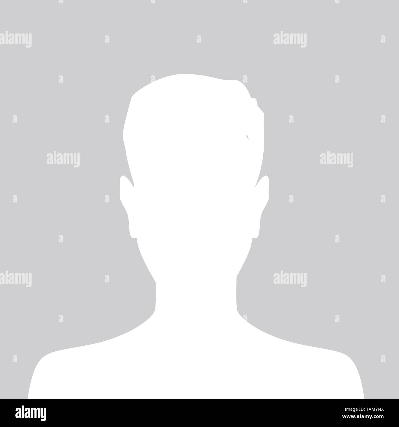 Person gray photo placeholder man silhouette on white background Stock ...