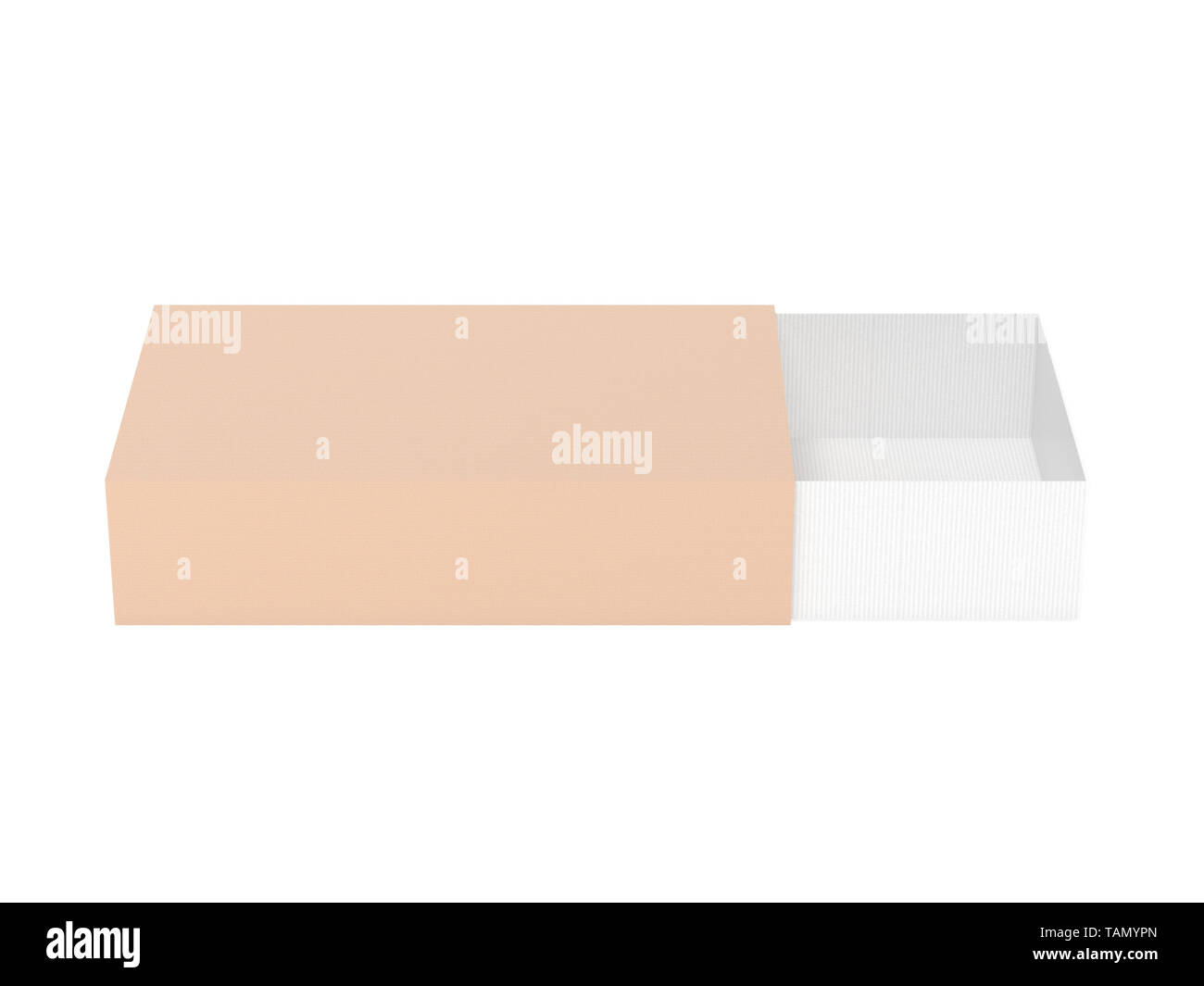 Slider paper carton. Matchsticks box. 3d rendering illustration ...