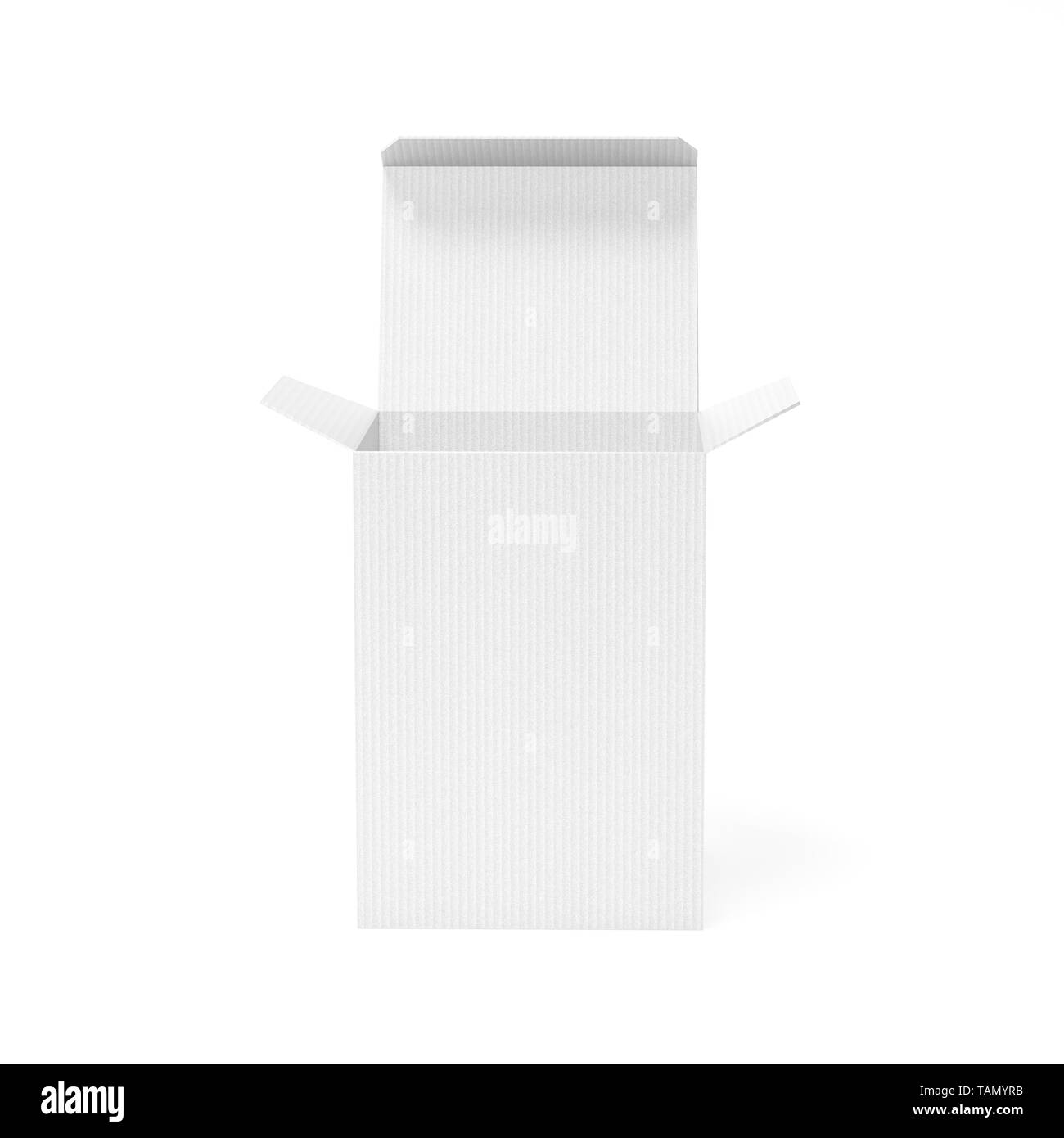 White paper box. 3d rendering illustration isolated on white background ...