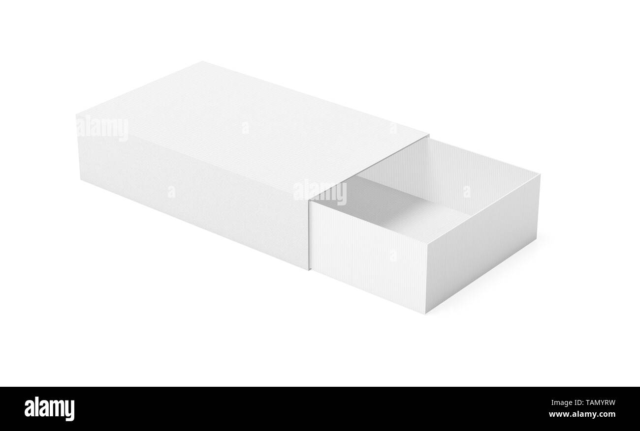 Slider paper carton. Matchsticks box. 3d rendering illustration ...