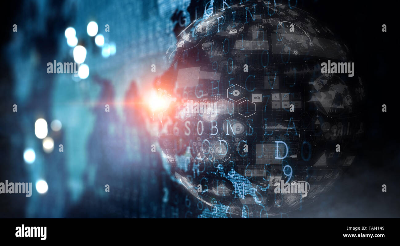 Digital screen background with graphs Stock Photo - Alamy