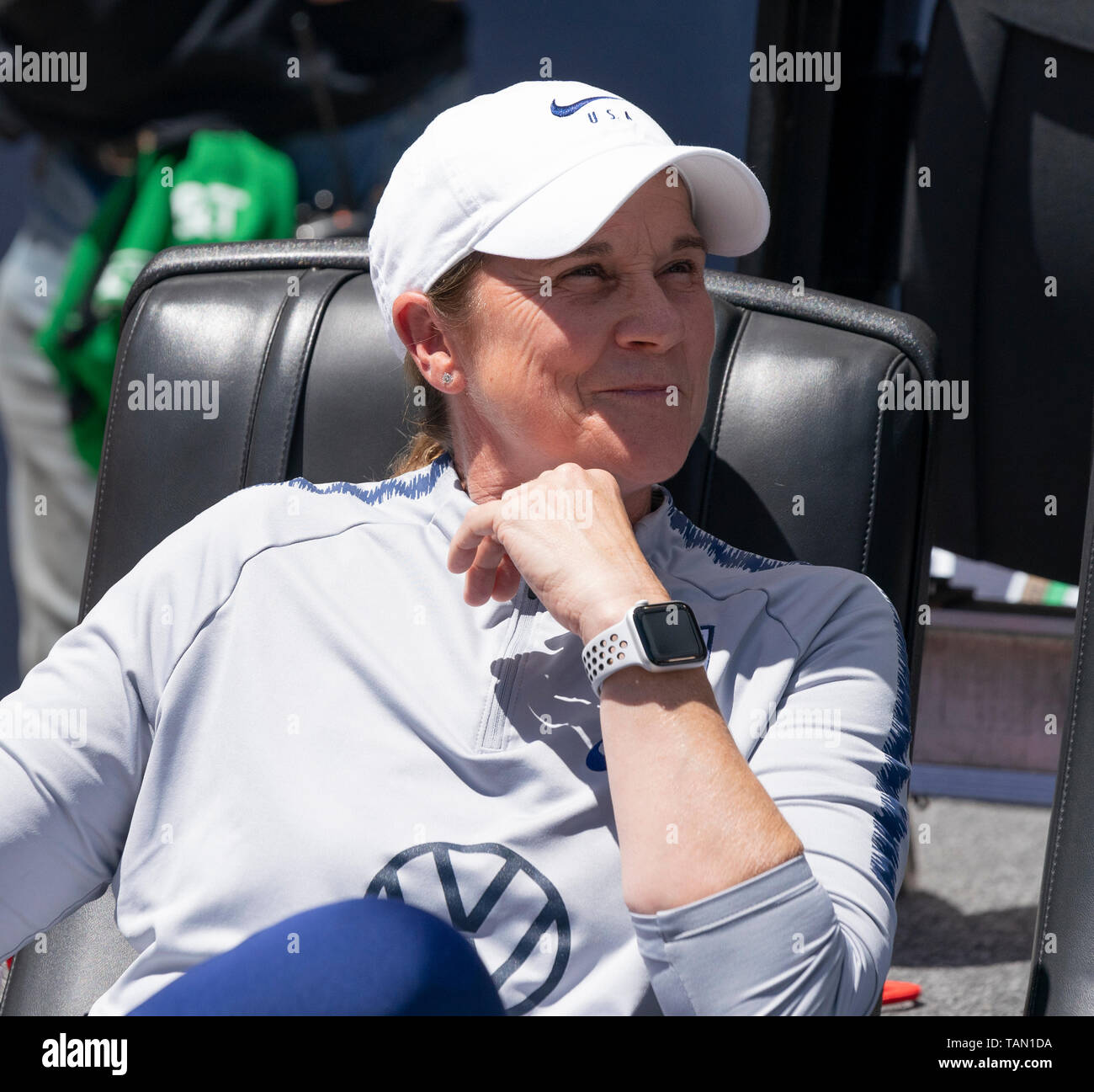 Harrison, NJ - May 26, 2019: Head coach of USA Jill Ellis attends ...