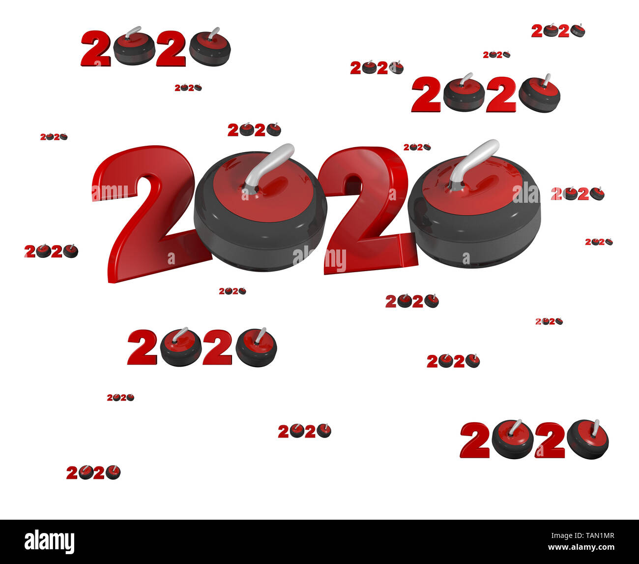 Red curling stones hi-res stock photography and images - Alamy