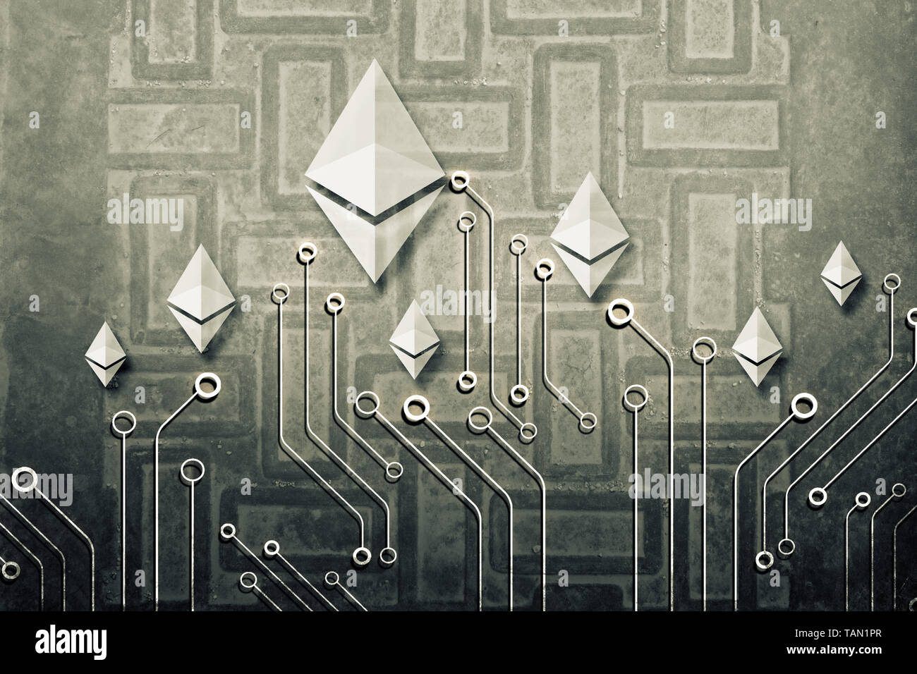 The concept of crypto currency coding Stock Photo - Alamy