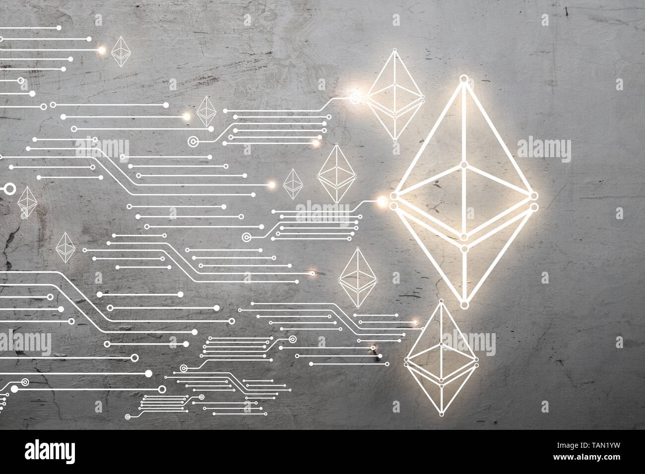 The concept of crypto currency coding Stock Photo - Alamy