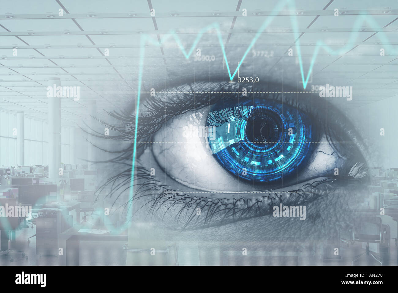 Abstract high tech eye concept Stock Photo - Alamy