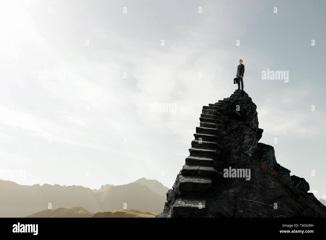 Success ladder in the sky Stock Photo - Alamy
