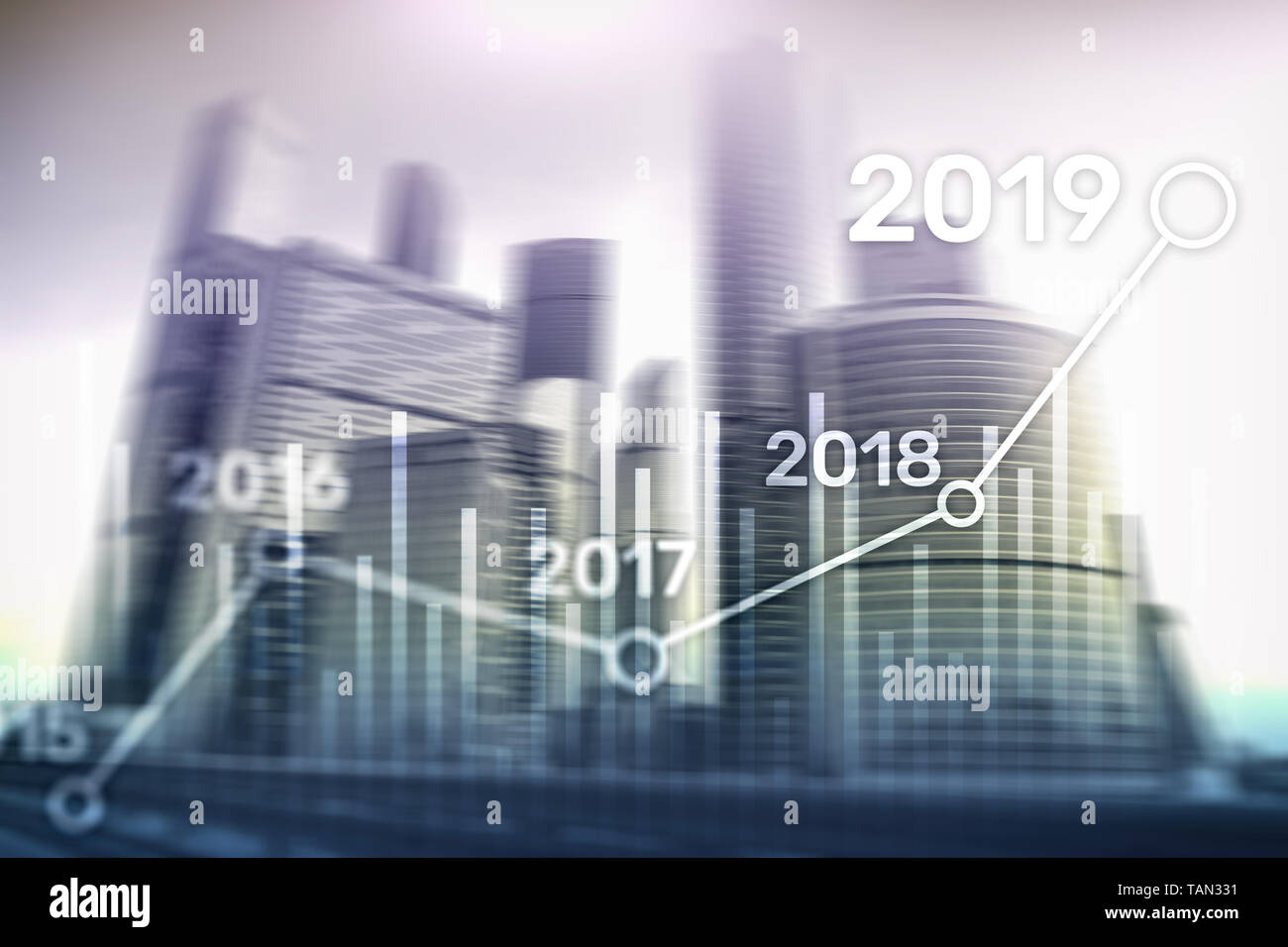 2019 Plan for Financial growth. Business and investment concept Stock ...