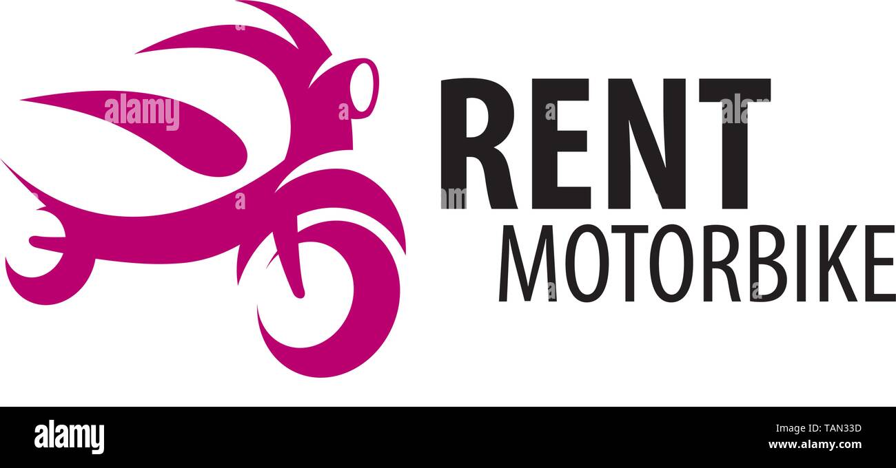 Motorcycle logo for rent. Vector illustration on white background Stock ...