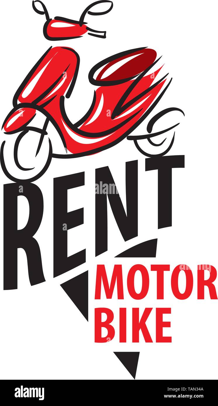 Motorcycle logo for rent. Vector illustration on white background Stock ...