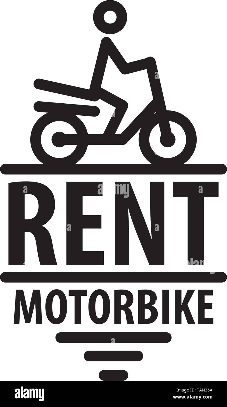Motorcycle logo for rent. Vector illustration on white background Stock ...