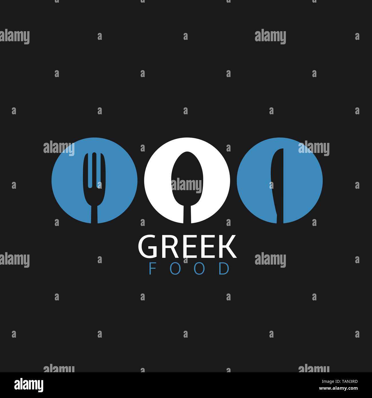 Greek cuisine food icons Stock Vector Images - Alamy