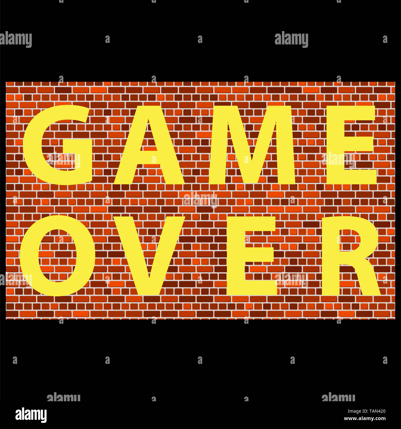 Retro Pixel Game Over Sign. Gaming Concept. Video Game Screen Stock ...