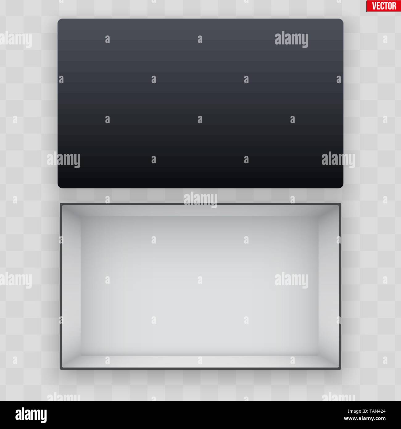Open black rectangular box Stock Vector Images - Alamy
