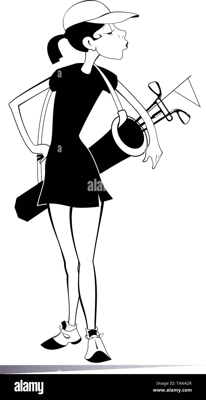 Golfer girl Stock Vector Images - Alamy