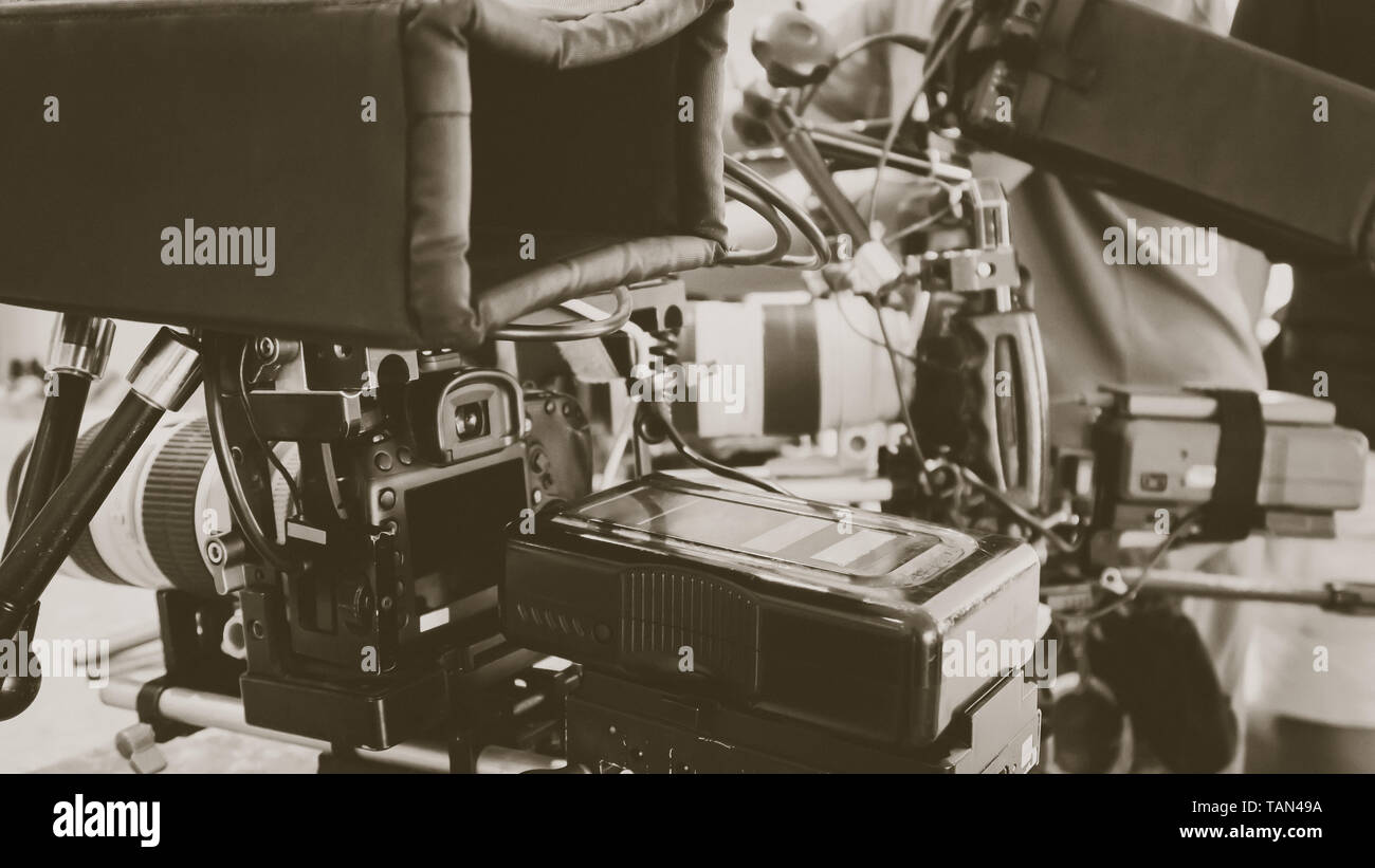 Image of filming crew equipment Stock Photo - Alamy