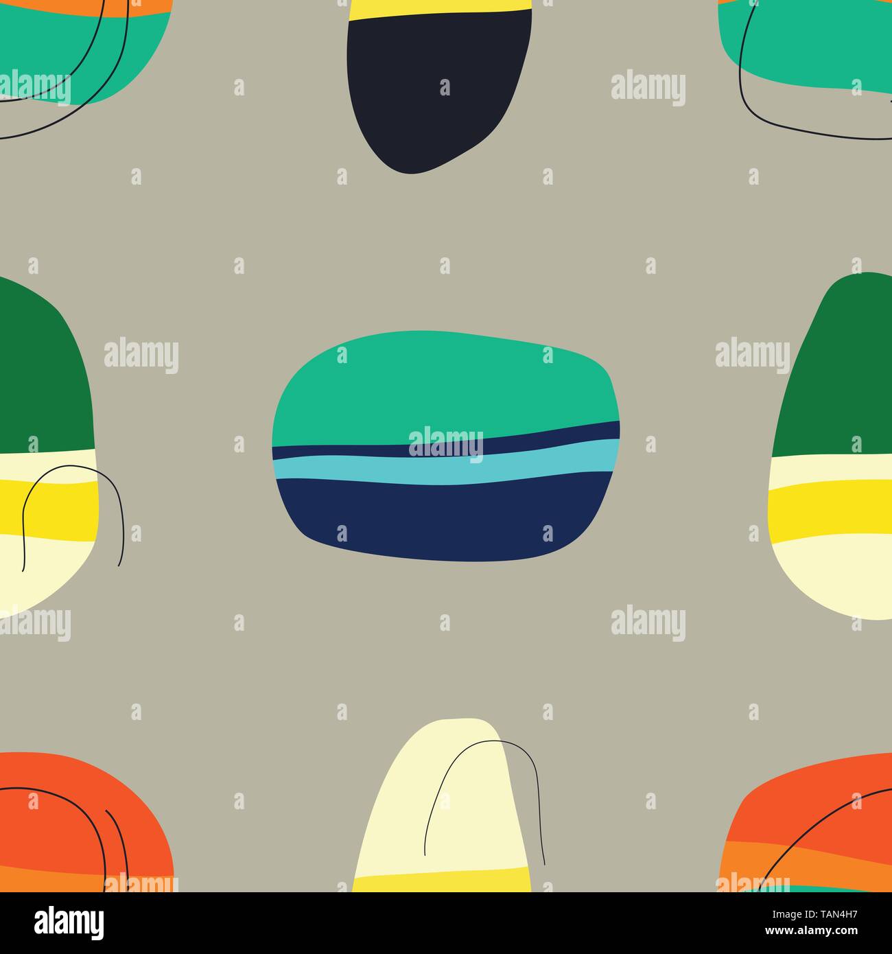 Vector seamless pattern. Background with abstract colorful shapes Stock ...