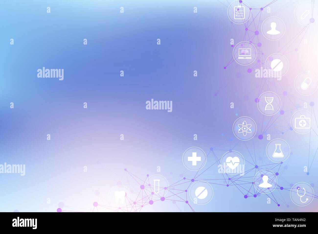 Geometric abstract background with connected line and dots. Network and ...