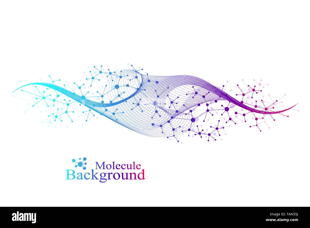 Colorful molecules background. DNA helix, DNA strand, DNA Test ...