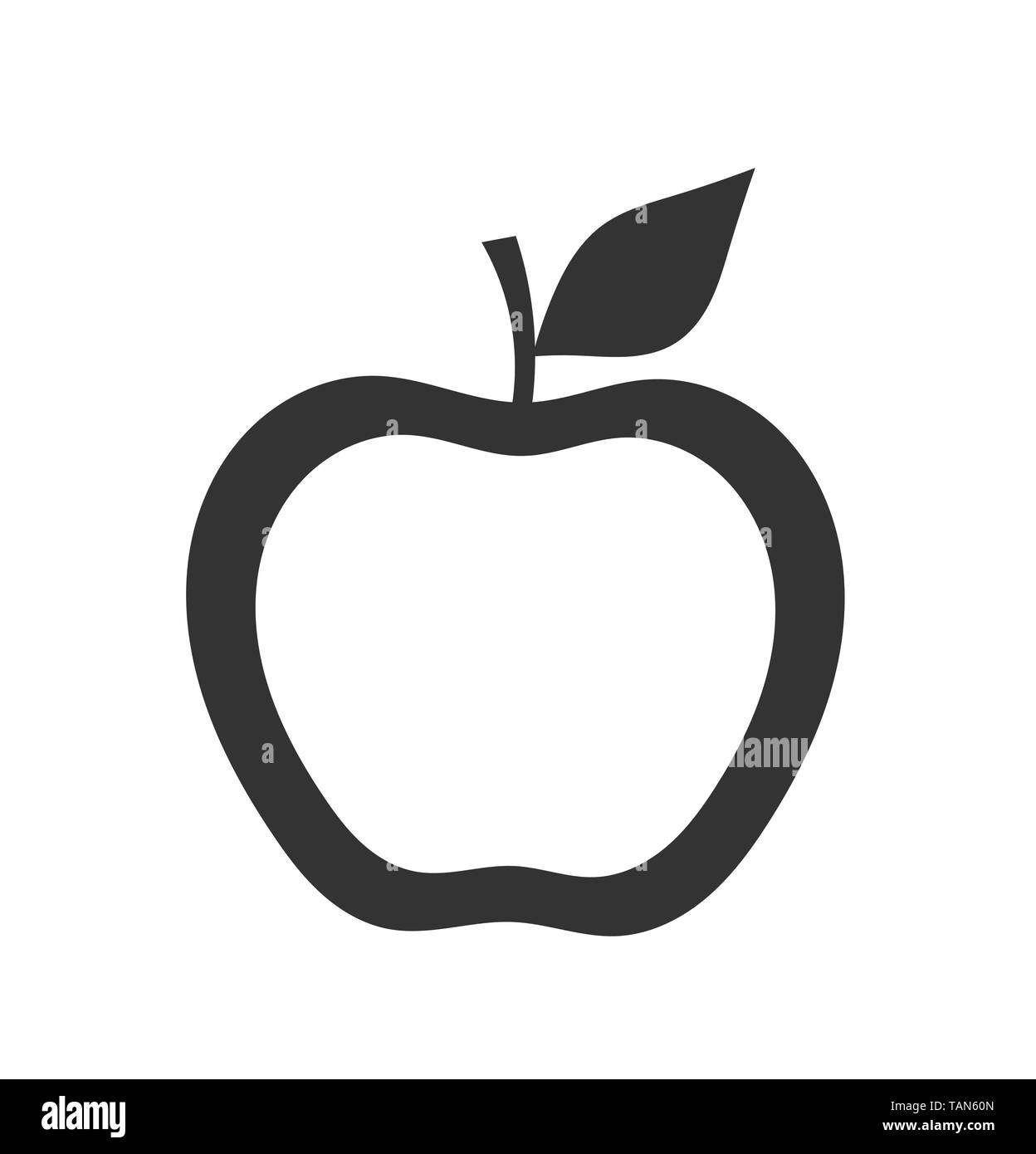 Apple shape icon or label. Vector illustration Stock Vector Image & Art ...