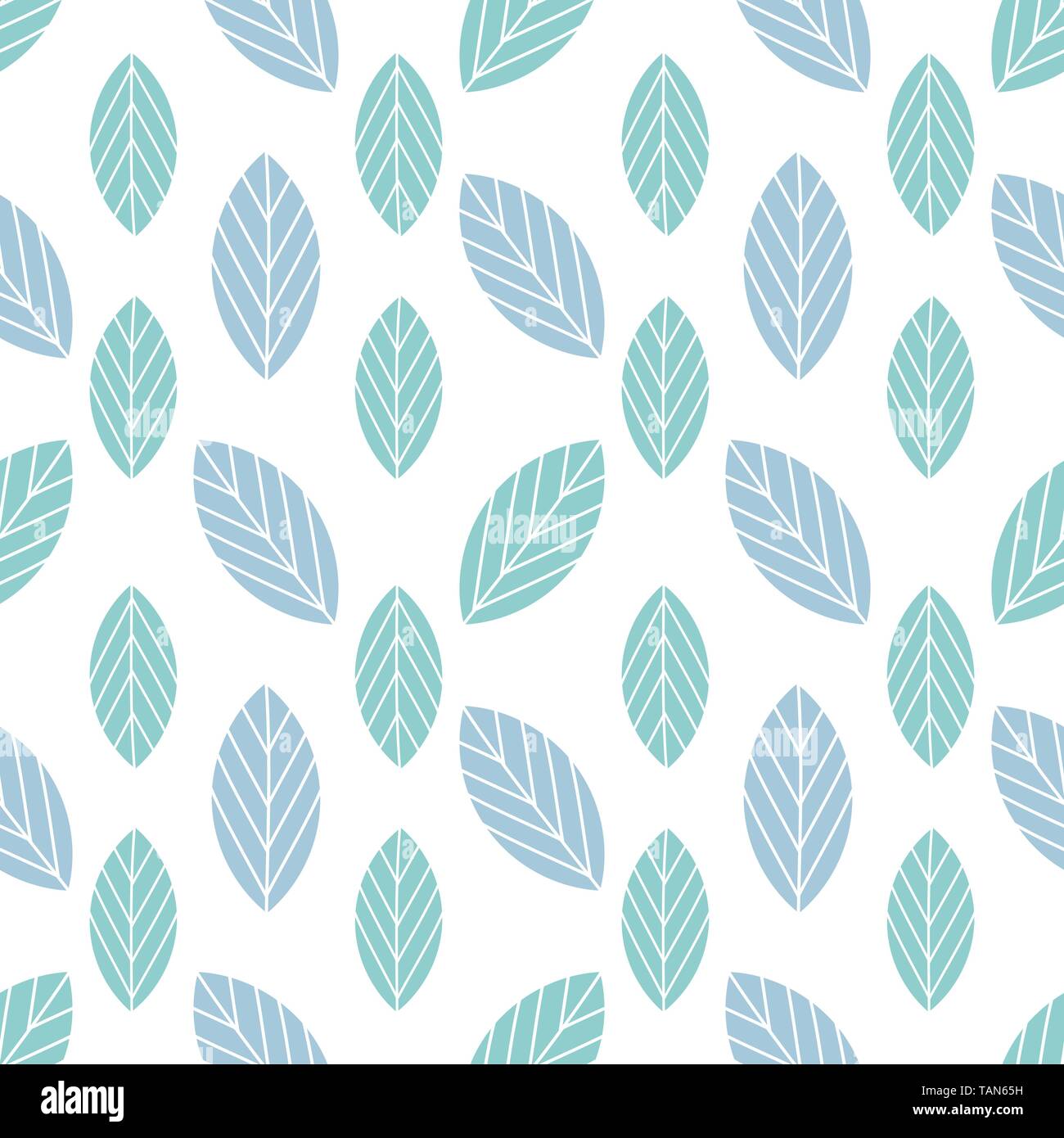 Blue leaves seamless pattern. Vector illustration Stock Vector Image ...