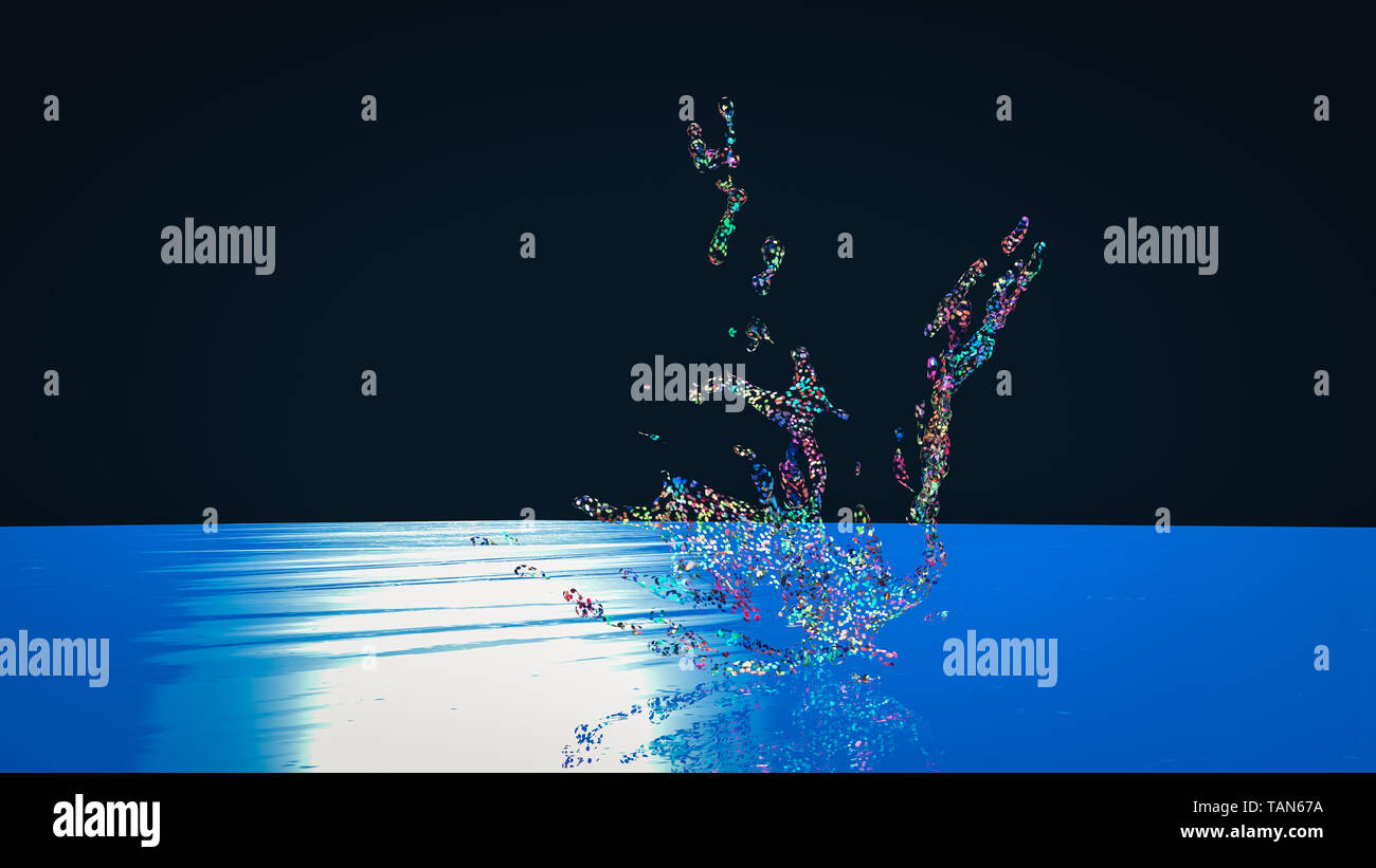 Colored splash hi-res stock photography and images - Alamy