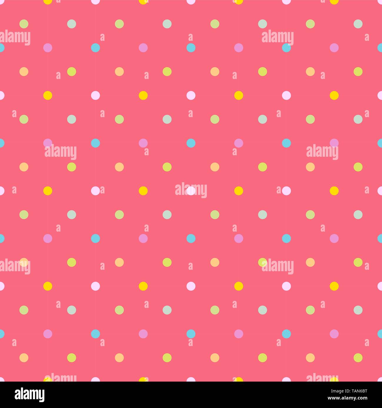 Polka dots colorful pink pattern. Vector illustration Stock Vector ...