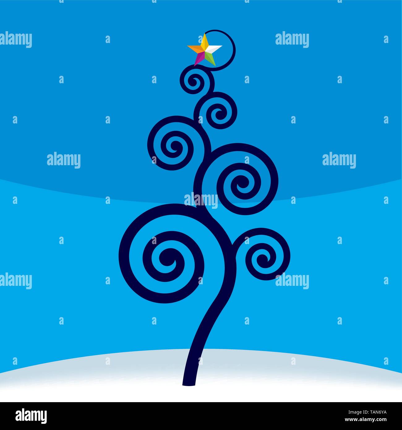 Christmas tree abstract geometric Stock Vector Images - Alamy