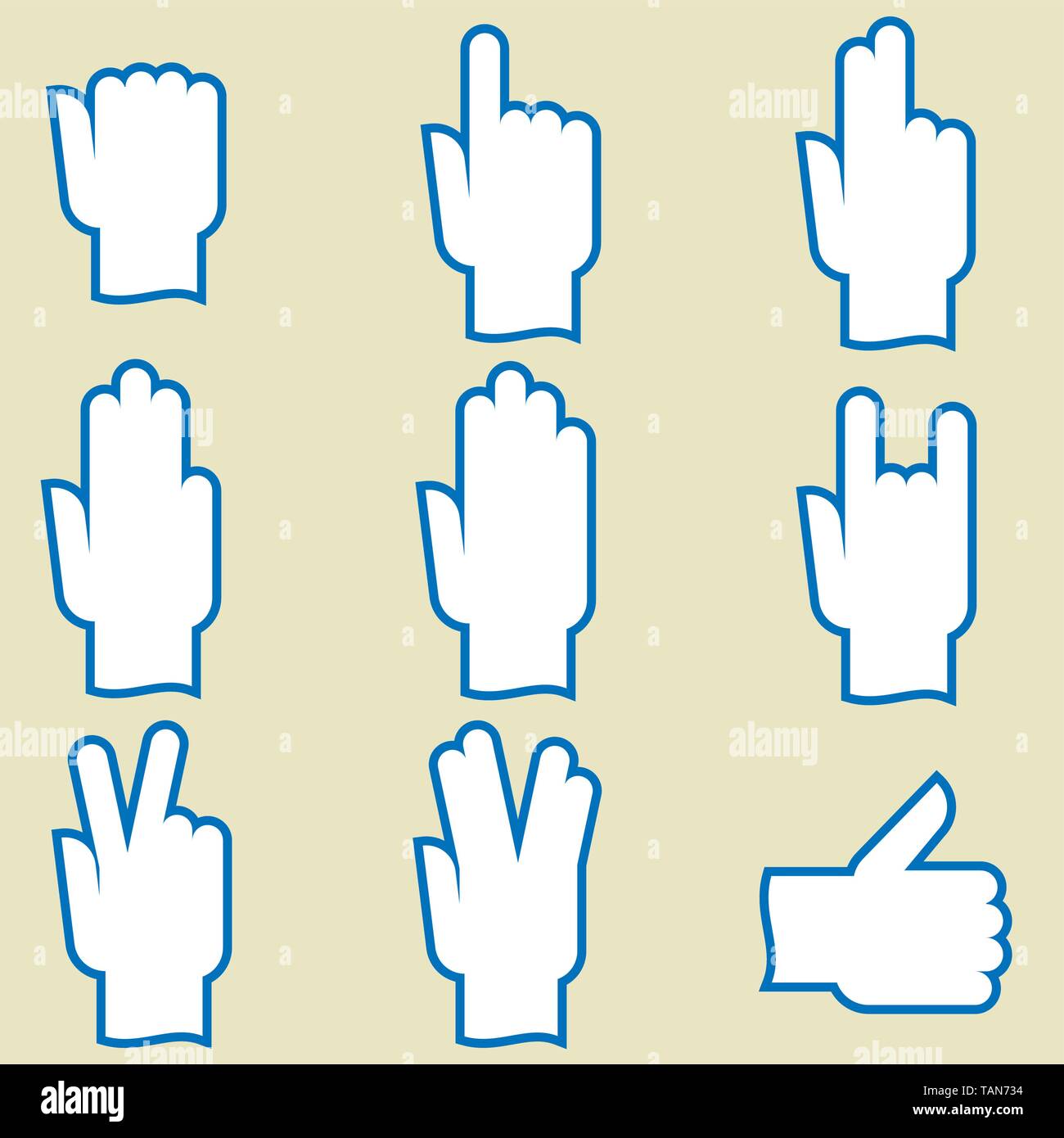 Human hands colored in Stock Vector Images - Alamy