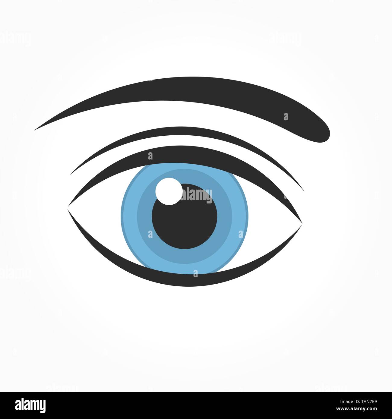 Blue eye icon. Vector illustration Stock Vector Image & Art - Alamy