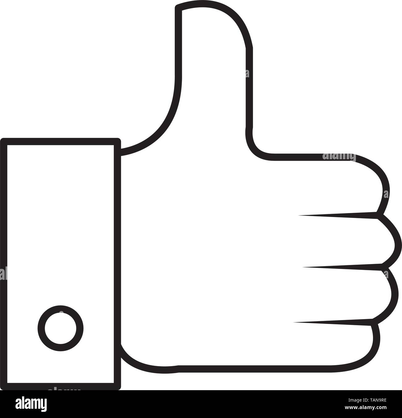 hand like social media icon Stock Vector Image & Art - Alamy
