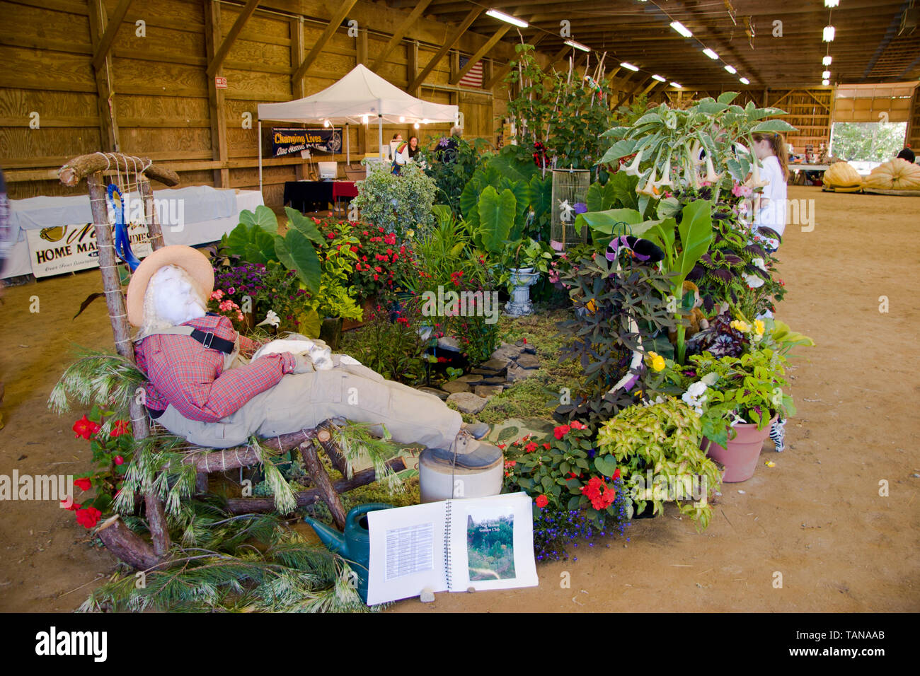 Garden club display at the county fair Stock Photo - Alamy