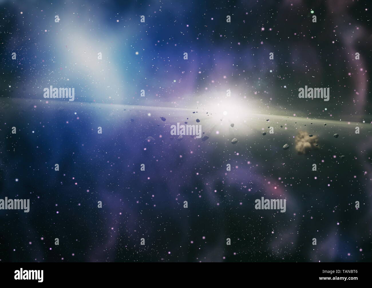Sparkle shinny blue star particle motion on black background, starlight ...