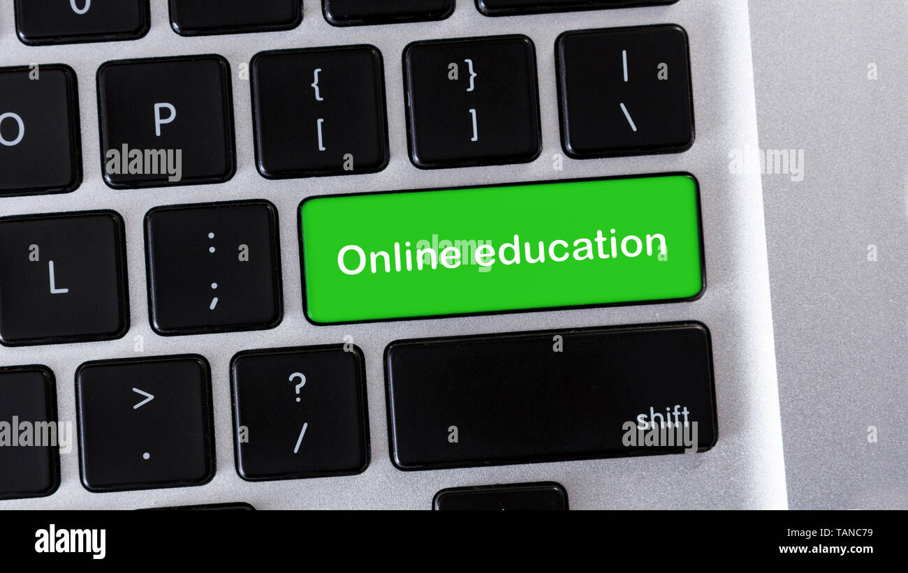 Text online education on hi-res stock photography and images - Alamy
