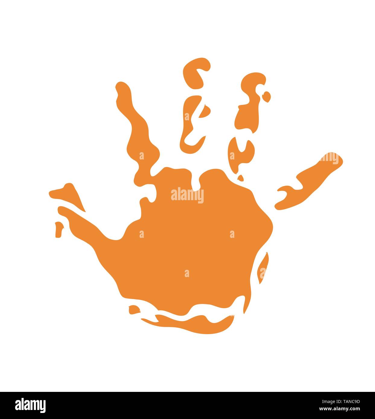 Blood hand print on Stock Vector Images - Alamy