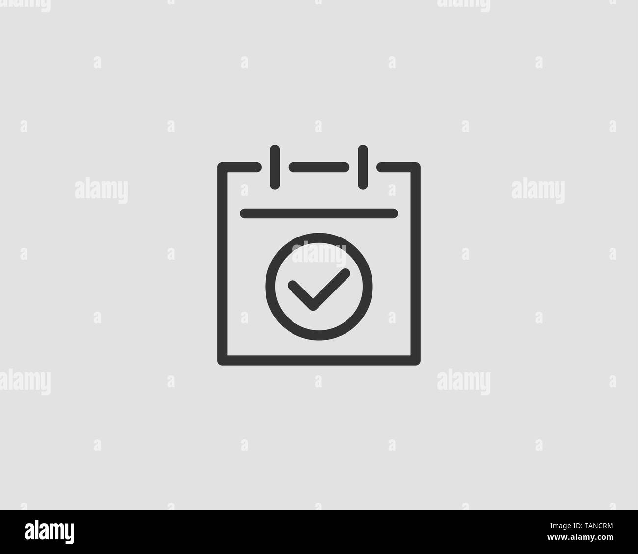 Calendar icon vector flat line design Stock Vector Image & Art - Alamy