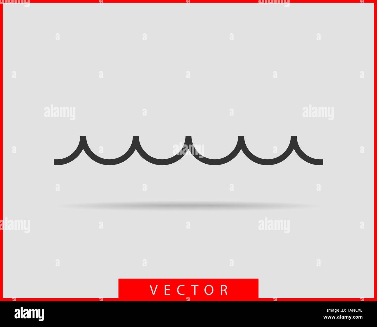 Waves vector design. Water wave icon. Wavy lines isolated Stock Vector ...