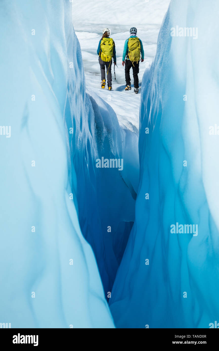 Crevasse glacier woman hi-res stock photography and images - Alamy