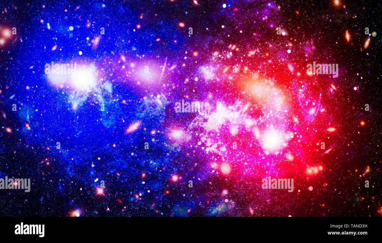 galaxy background with nebula, stardust and bright shining stars ...