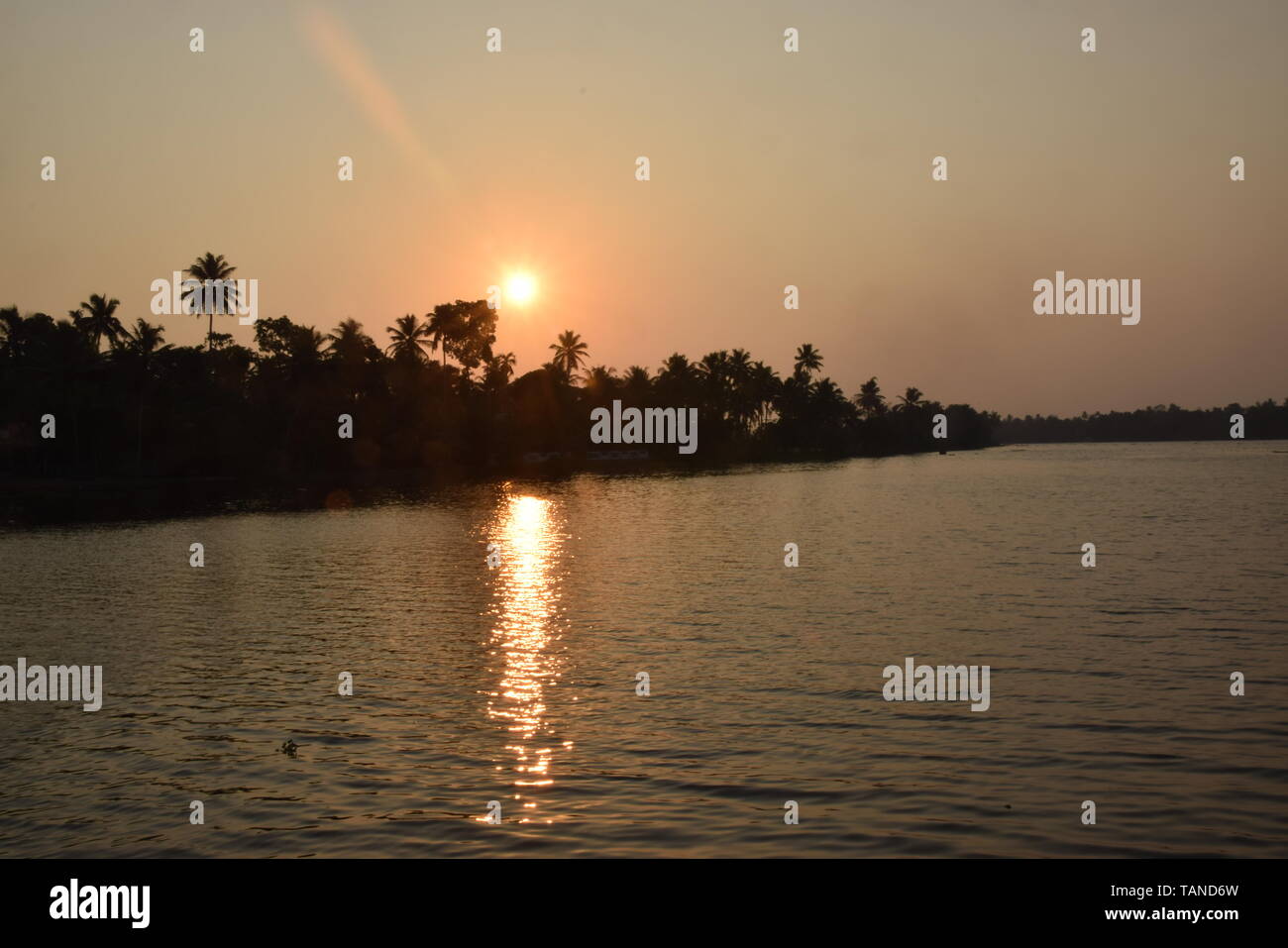 sunset, kerala india Stock Photo - Alamy